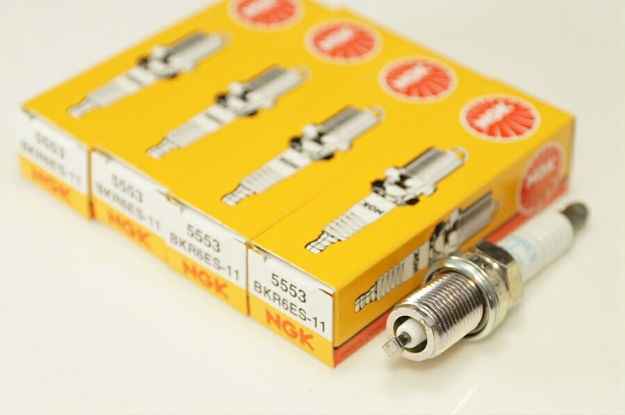 BKR6ES-11 5553 　管理番号：4X-0277NGKスパークプラグ BKR6ES-11 5553 一体形、新品です。商品点数：4点4本セットです。【端子形状をご確認ください】端子形状にはターミナル一体形、ネジ形、分離形、ポンチカシ...