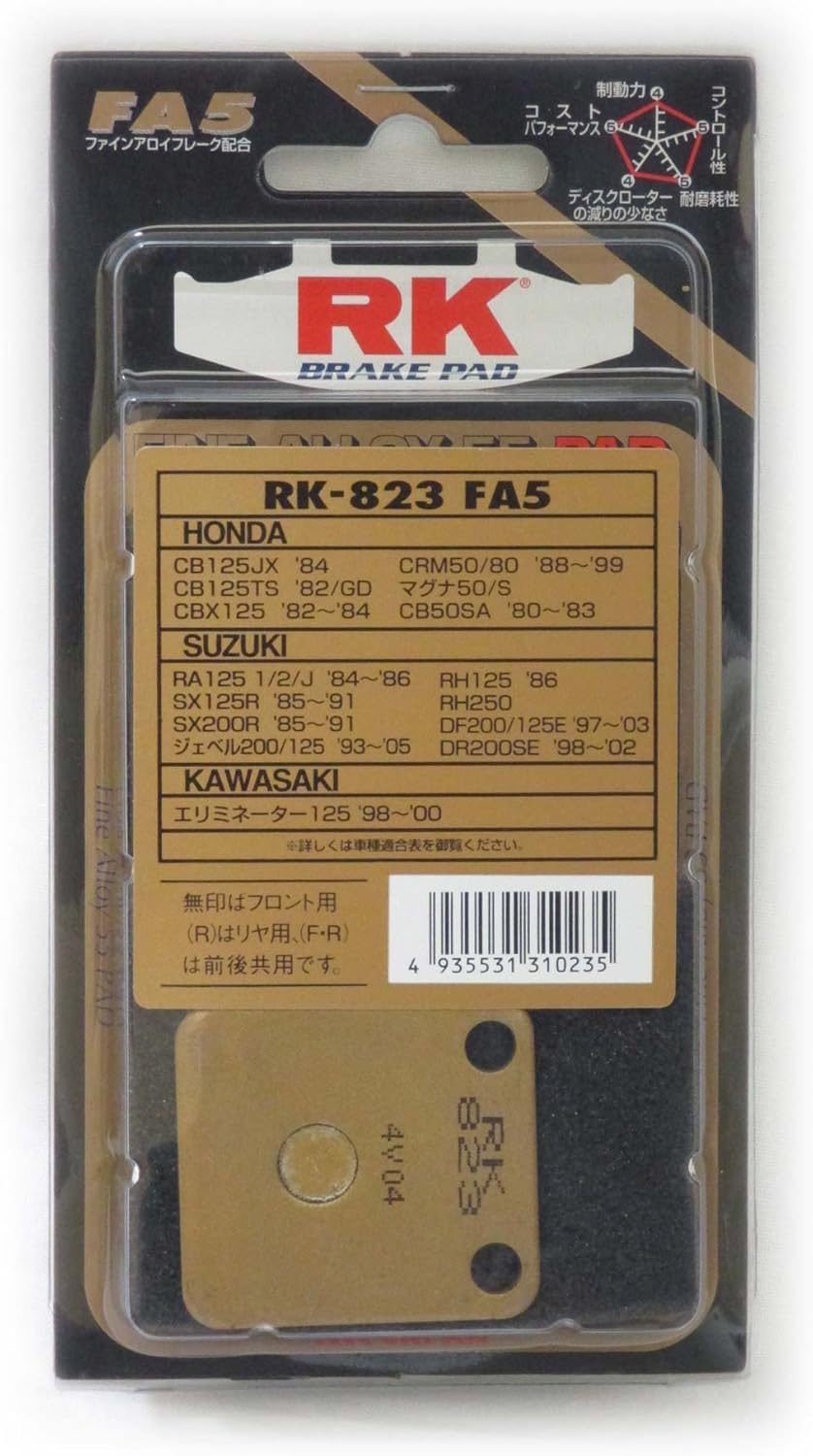 　管理番号：00-5422FINE ALLOY 55 (FA-55)ブレーキパッドの特徴は、抜群のコントロールのし易さ! 長距離派には有難い持ちの良さ!55%の銅フレークを配合したセミメタルパッド。これにより、低中速から高速まで安定した制動...