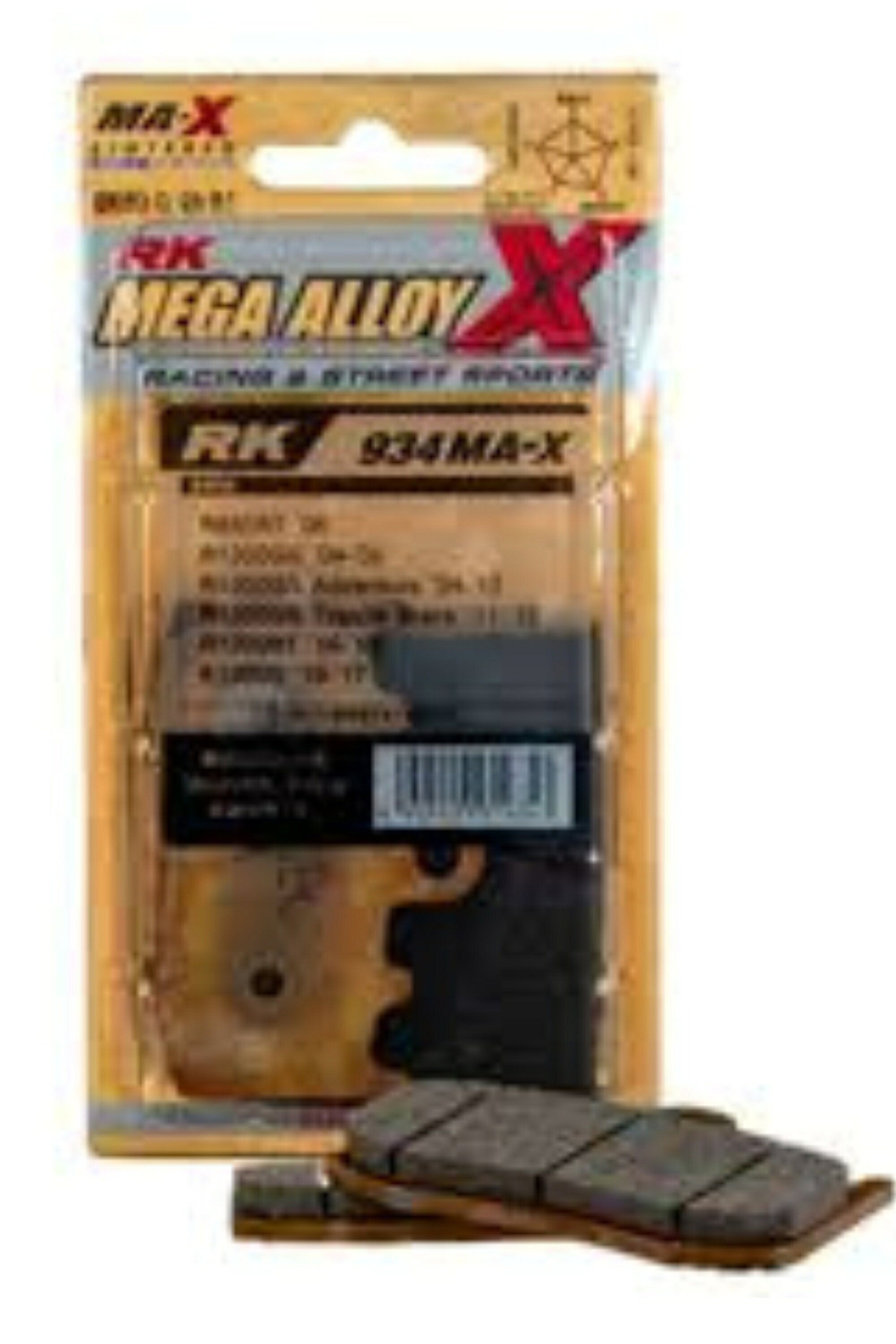 ブレーキパッド　RK　管理番号：00-5552MEGA ALLOY X (MA-X)は、車種別にしっかりと熱対策してあり、レースでも高性能を発揮しますがストリートでは極めてコントロールし易い新世代のシンタードスポーツパッドです。ハイミューア...