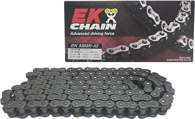 チェーン工具　管理番号：00-8997EKチェーン 530SR-X2 リンク数:118 ジョイントタイプ:スクリュSLJ カラー:スチール 付属ジョイント：SLJ スクリュージョイント取寄商品です。サイズは530です。530はコマの長さ5 ...
