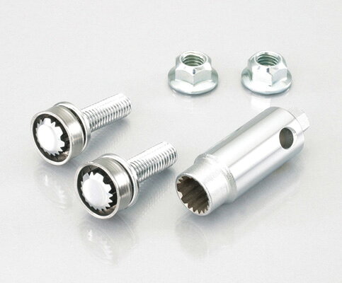盗難予防　KITACO　管理番号：00-I096ボルトタイプ/M8×25L×P1.25 商品説明 高級パーツ盗難対策として開発されたNEWボディーガード。 パーツの取り付けボルト、ナットと交換して使用し、一般工具やペンチ等での取り外しができ...