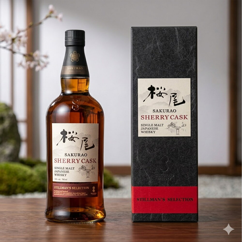 商品解説 広島県のSAKURAO DISTILLERYが手がける「桜尾 シングルモルト ジャパニーズウイスキー シェリーカスク STILLMAN'S SELECTION」は、シェリー樽由来の豊かな香味と、重厚感ある味わいを楽しめる特別な一本...