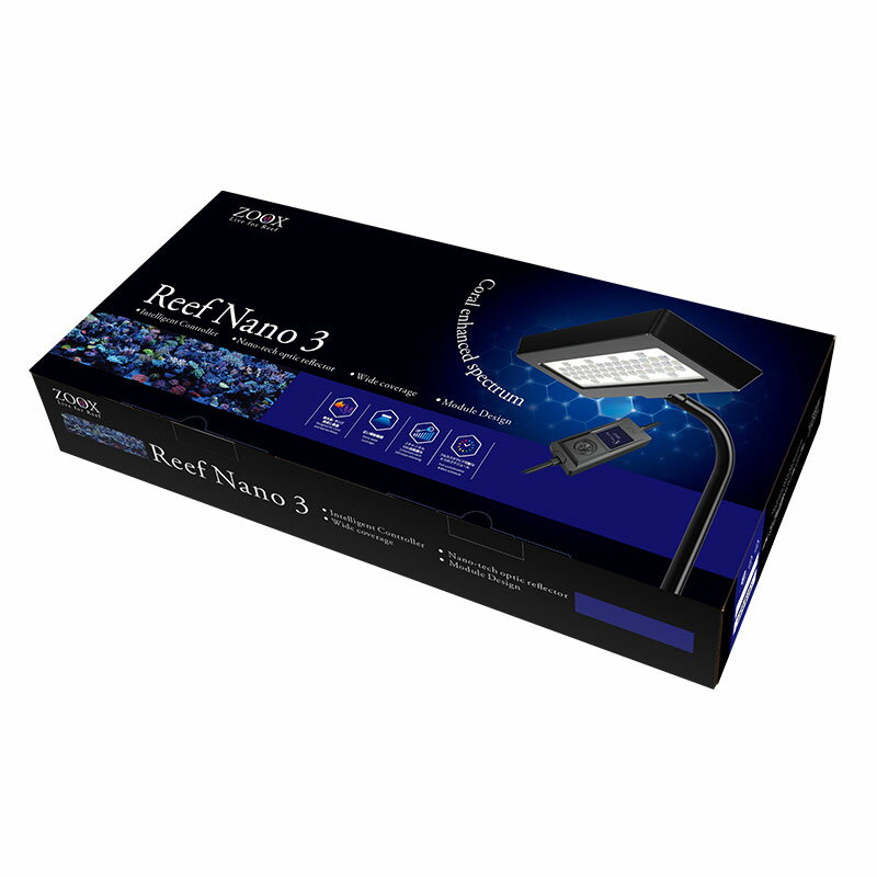 【商品説明】 ■特徴 サンゴの健全な育成をサポートし、従来品より増強されたUV420nmチップ搭載で色揚げを促進。 先進のナノテクノロジーリフレクター採用で最適な光の混合と広範囲への照射を実現。 6つのタイムスケジュールを備えたインテリジェ...