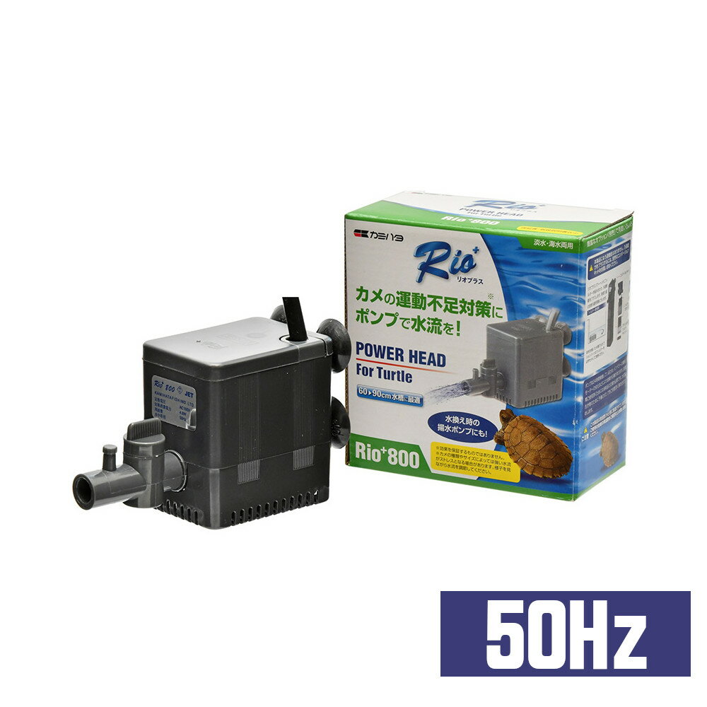 商品説明 ■カミハタ　リオプラスタートル　Rio+タートル 800　東日本用【50Hz】 【仕様】 周波数：50Hz　東日本用 定格電圧：AC100V 本体サイズ：約62×44×60mm 定格消費電力：4.8W 最大流出量：8.0L/min...