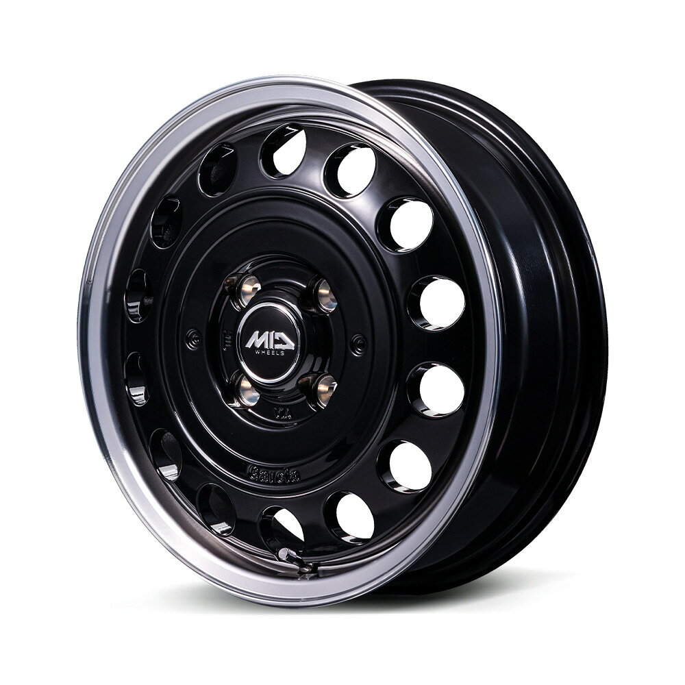 こちらはホイール単品 1本の販売ページです 商品名：MID WHEELS GARCIA CISCO?Type?2 14インチ 4.5J ?4H10045?Black/Rim?Polish ※商品画像はイメージです。サイズ・カラー・仕様を必ず...