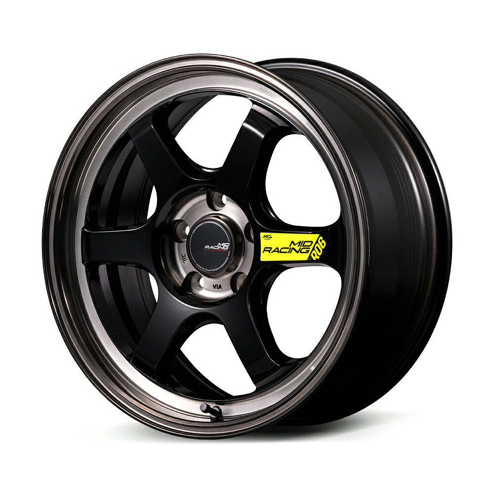 こちらはホイール単品 1本の販売ページです 商品名：MID Racing R06 17インチ 7.5J 5H114.3+44ブラッククリアポリッシュ ※商品画像はイメージです。サイズ・カラー・仕様を必ずご確認ください。 ※メーカー取り寄せ品...