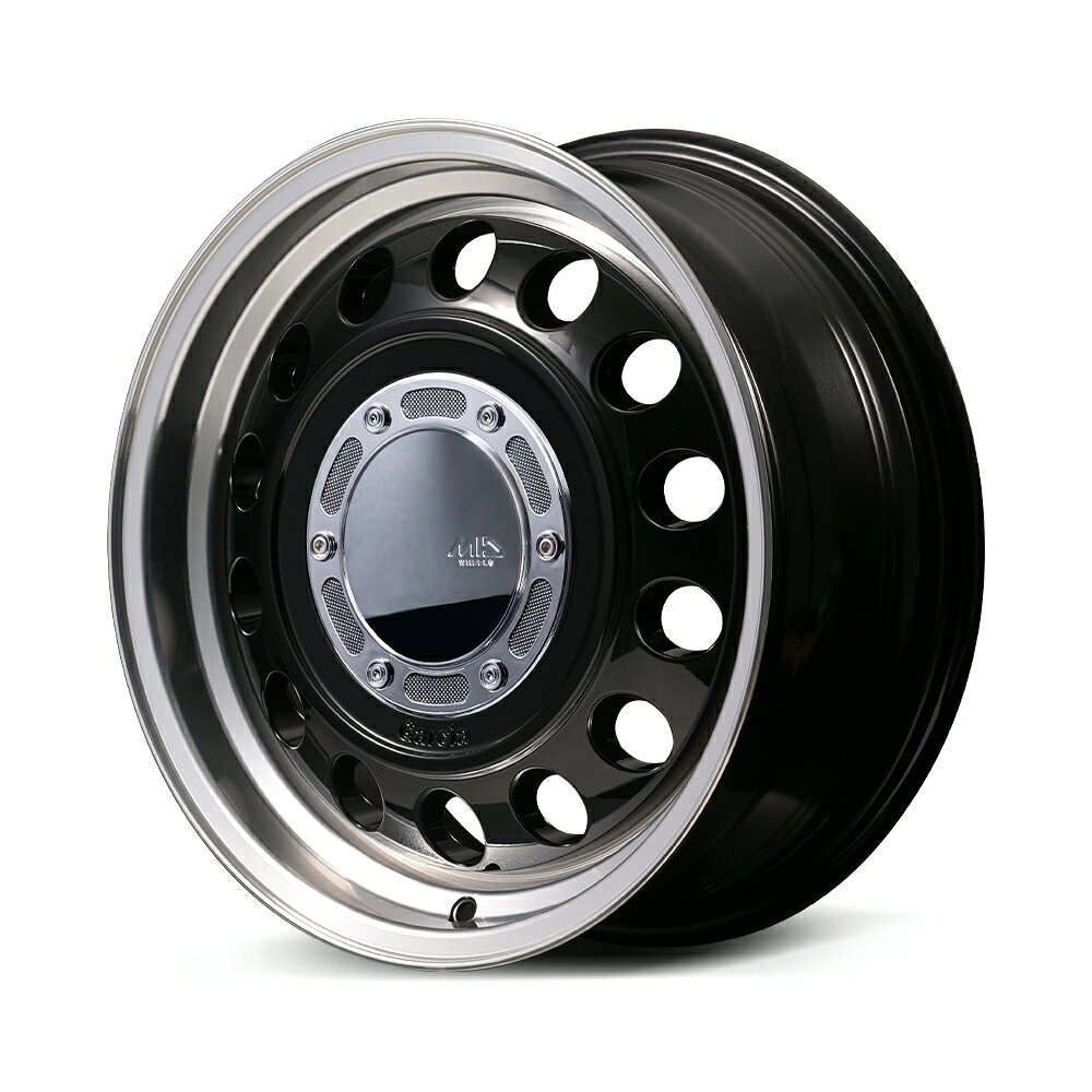 こちらはホイール単品 1本の販売ページです 商品名：MID WHEELS GARCIA CISCO?Type?2 14インチ 6.5J ?6H139.738?Black/Rim?Polish ※商品画像はイメージです。サイズ・カラー・仕様を...