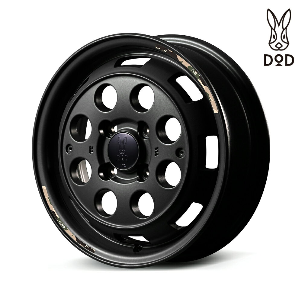 こちらはホイール単品 1本の販売ページです 商品名：MID WHEELS X DOD ウシャリントバリ 15x4.5J 4H100+45 SBP Semi Gloss Black/Rim ※商品画像はイメージです。サイズ・カラー・仕様を必ず...