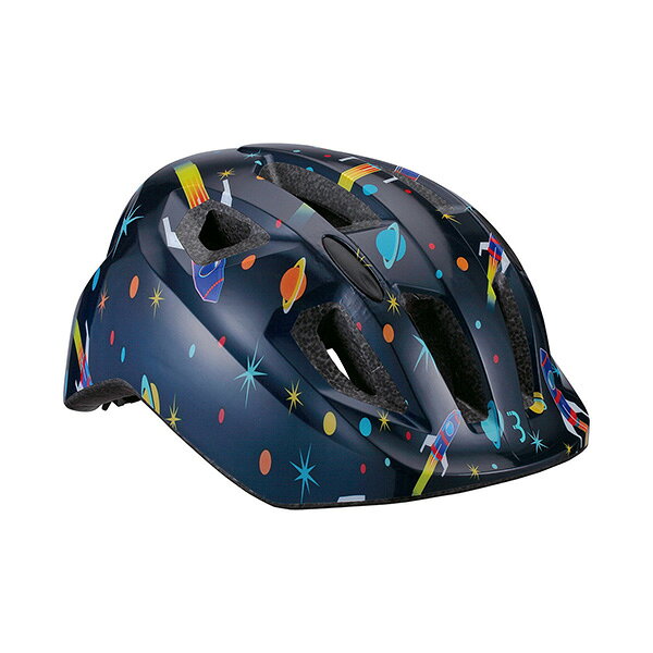BBB ヒーロー モダンスペックを備えたキッズヘルメット ●キッズ専用設計の汎用自転車ヘルメット。 ●調整の容易なフィットシステム。 ●後頭部の反射デカールが夜間の安全を確保。 ●装着時にバックル部を快適に保つあごパッド。 ●虫の侵入を防ぐ...