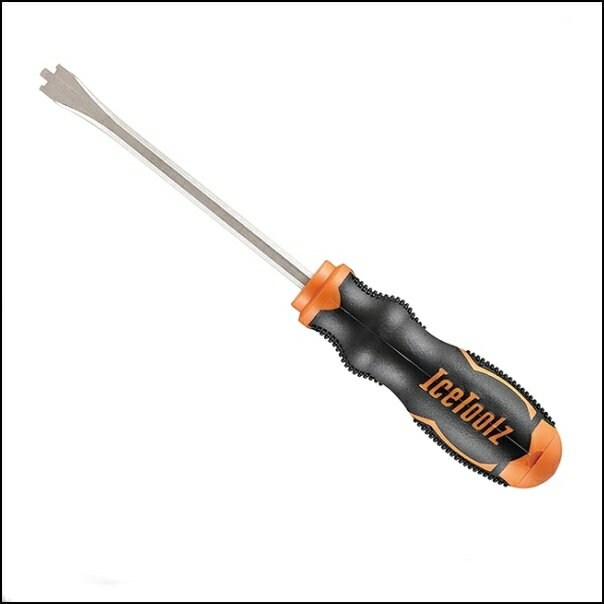 メーカーIceToolz特徴・チェーンリングを固定している丸ボルトの取り付け、取り外しの際、丸ナットが一緒に回らないようにおさえる工具・作業効率の高いドライバータイプ