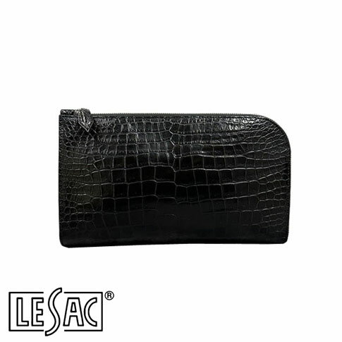 【送料無料／メイドインジャパン】LESAC（レザック）スモールクロコダイル クラッチバッグ SAGGIO BLACK/ブラック saggio-black メーカー希望小売価格はメーカー商品タグに基づいて掲載しています【送料無料／メイドインジ...