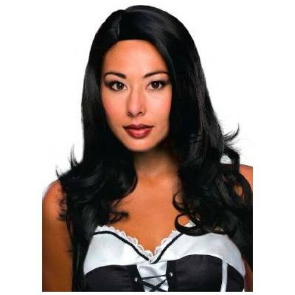 ■商品コード：r51715黒髪がキレイな女性用のウィッグです。ゆるく巻いたロングヘアで、アジアンビューティーな女性に変身できる!!仮装パーティーやハロウィンにもぜひどうぞ!■含まれる物:かつら●当店の紹介●当店「アメリカンコスチューム」では...