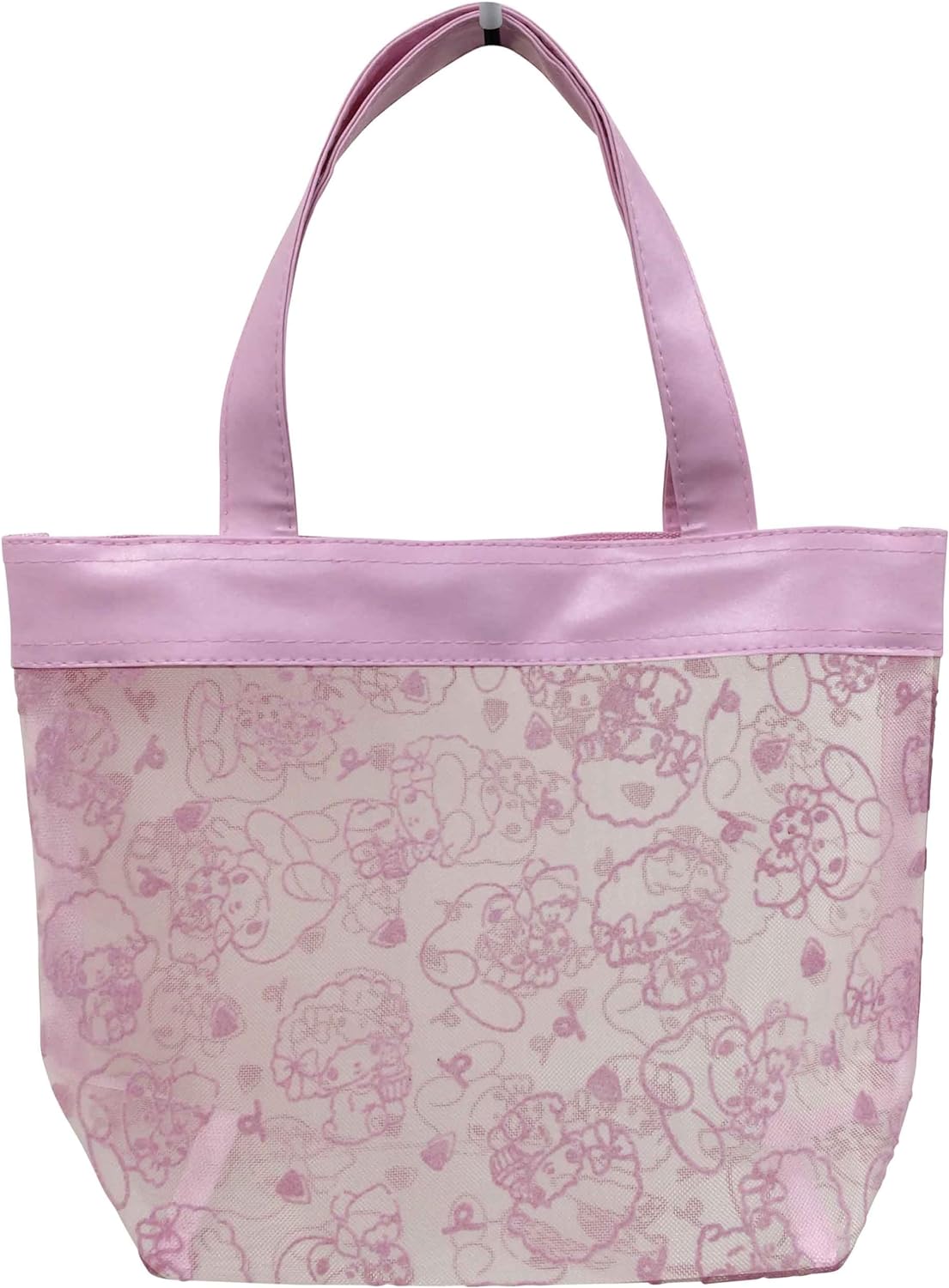 ☆★☆アイプランニング サンリオキャラクターズ チュールフロッキーミニトート マイメロディ☆★☆ サンリオキャラクターズのチュールフロッキーミニトートです。 ●サイズ：約W300×H200×D110mm ●素材：メッシュ ※掲載画像と実商品...