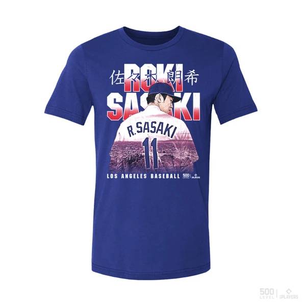商品説明 ◆新品　MLB選手会正規ライセンス商品 ◆【500LEVEL】佐々木朗希 『Roki Sasaki Los Angeles D Landmark』 Tシャツ ドジャース◆佐々木朗希選手のデザインTシャツ！◆MLB選手会正規ライセン...
