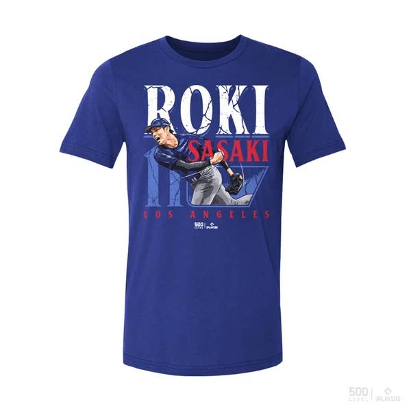 商品説明 ◆新品　MLB選手会正規ライセンス商品 ◆【500LEVEL】佐々木朗希 『Roki Sasaki Los Angeles D Player Name』 Tシャツ ドジャース◆佐々木朗希選手の投球フォームをデザインしたTシャツ！◆...