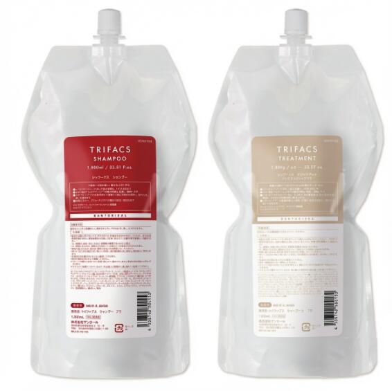 サンコール トリファクス シャンプー 1000mL + トリートメント 1000g 詰め替えセット ダメージを受けた髪を内側から補修しながら、うるおいとまとまりを与える人気のトリファクスシリーズの大容量セットです。 シャンプー＆トリートメン...