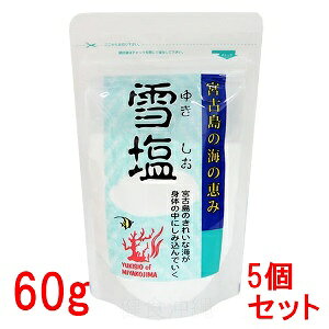 雪塩60g×5個セット 雪塩はカルシウムやカリウムなど、ミネラル成分を豊富に含んだ沖縄・宮古島の塩です。 過去には「ミネラル成分の種類の多さ」でギネス認定された実績もあります。 商品名 雪塩 60g 原材料 海水 保存方法 高温多湿および直...