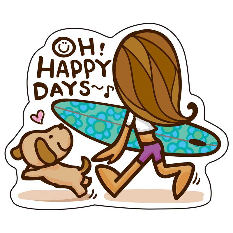 イラストレーターの中根麻利さんのデザインのステッカーです★ポップな夏をテーマにしたデザインがポップでかわいいですよね★こんなデザインだと色々な場所をデコできちゃいます♪★あなたもこんなステッカーを使ってみませんか！？ 白色ベースのでデザイン...