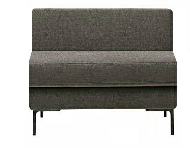 商品説明サイズ2Pアームレスソファ：W1200mm×D920mm×H700mm（SH390mm）材質 張地：ファブリック/本革脚部：金属/ウォールナット無垢材/オーク無垢材座面：ポケットコイル使用 色布7ランク88色対応張地革：2ランク15...