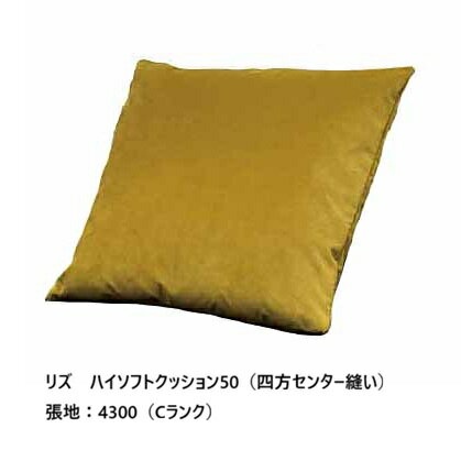 商品説明サイズハイソフトクッション50：W500mm×H500mm材質 張地：ファブリック中身：スモールフェザー95%+ダウン5% 色7ランク96色対応商品説明■張地は一部を除きドライクリーニングが可能。水洗いできる生地も多数揃えています。...