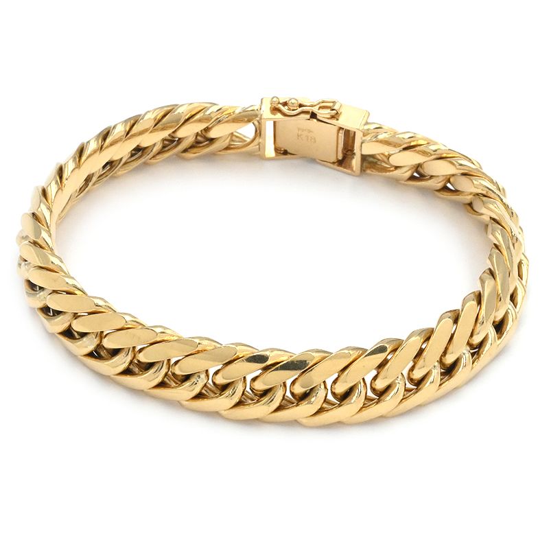 商品説明商品番号c240600026094商品名喜平ブレスレットカット数6面ダブルサイズ内周21.6cm/全長19.0cm幅(留め具幅)12.4mm(14.0mm)刻印造幣局検定マーク K18素材K18YG重量100.2g付属品新品無地化粧...