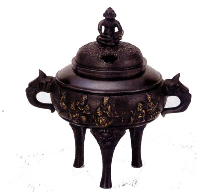 高岡銅器　香炉・香立て 作者 村田宏 素材 青銅(ブロンズ)製 付属 桐箱入り サイズ（センチ） 高さ：約15．6×幅：約15．3×奥行：約11．1 高岡銅器 高岡銅器は、1611年二代目加賀藩主前田利長が、高岡築城に際し、城下の繁栄をはか...