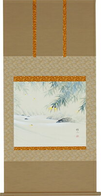 夏※商品は1品1品の制作の為、画像と図柄、書体、寸法、表装裂地の色、柄等が制作時期によって多少異なることがございます 作者 佐藤桂三 作者の紹介 昭和30年生まれ福島県在住得意：花鳥・風景・俳画・人物画墨彩会会員 用途 常用掛 サイズ 尺五...