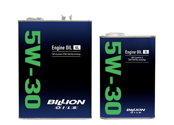 強靭な油膜にて高い潤滑性能を誇るサーキット完全対応のエンジンオイル！■メーカー：　BILLION(ビリオン)■商 品 名：　エンジンオイル 5W-30■容量 ：　1リットル■ベースオイル：　100％化学合成油■粘度：　5W-30■40℃ 動...