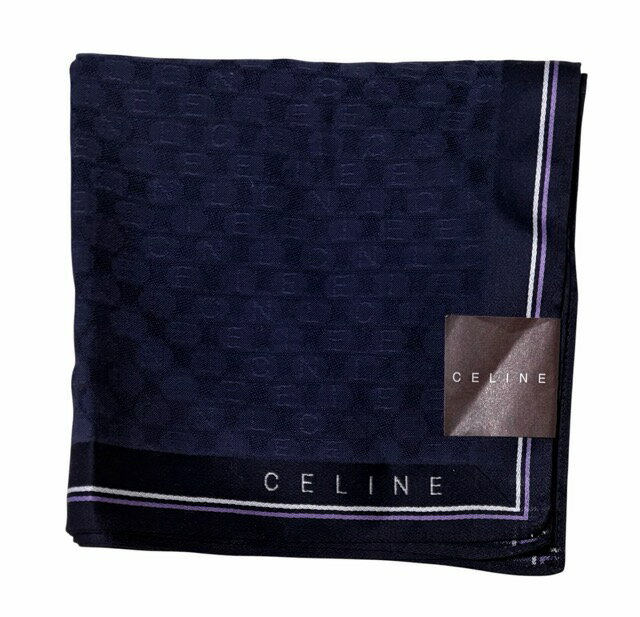ブランド：セリーヌ 商品名：ハンカチ付属品：なし サイズ：約W50×H50cm カラー：ネイビー素材： 綿100％ 程度:未使用 状態・・・未使用保管品です。折り畳みしわがあります。国内ライセンスのお品です。こちらの商品はポスト投函でお送り...