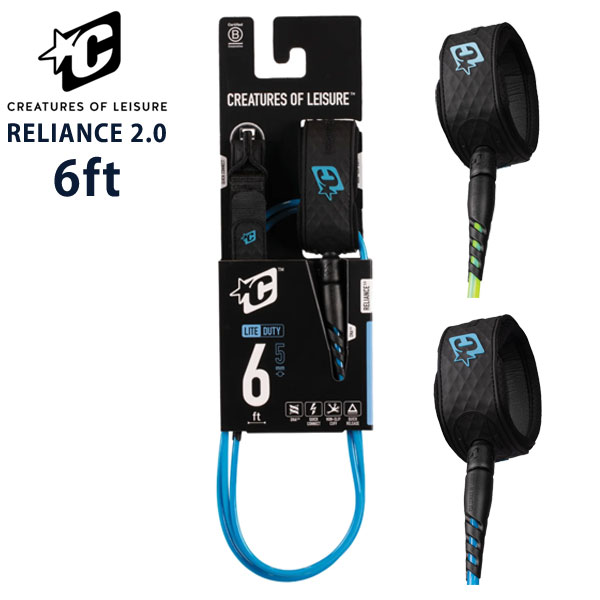 CREATURES RELIANCE 2.0 Lite Duty 6ft 5mm Leash / クリーチャーズ ライトデューティ 6フィート 5mm リーシュ 商品について もう迷わない。もう悩まない！シンプルで分かりやすいリーシュ規格R...