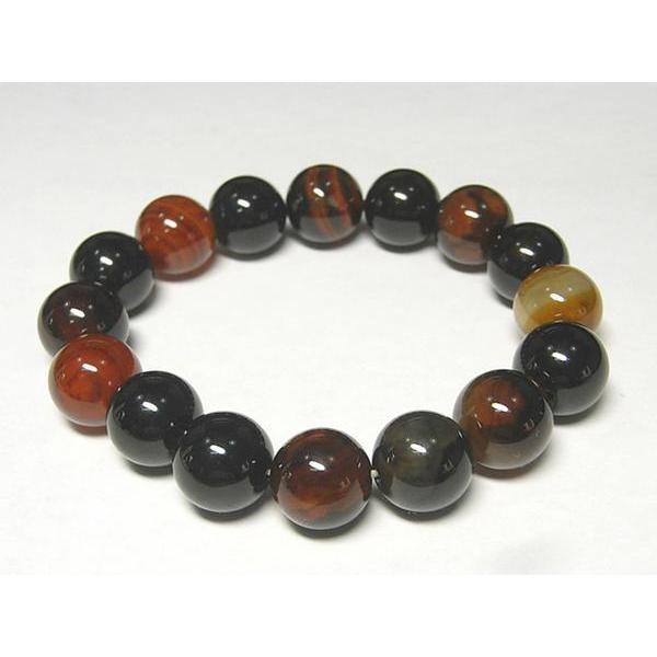 願望実現の石・子宝に恵まれると言われている石フリーサイズ　伸縮紐(エンドレスタイプ)素材 メノウ 約12mm【留意事項】※サイズや色が画像と若干異なる場合がございます※画像内に使用している装飾品や他アクセサリーは商品に含まれません※天然石の...