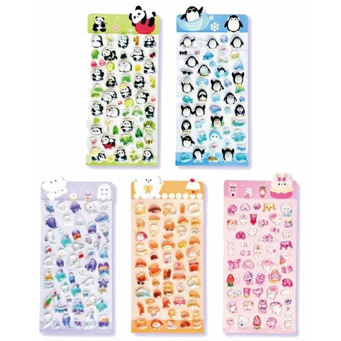 [ 商品名 ]3Dデコシール マスコット[ 特徴 ]動物たちの厚みある立体シールです。シール表面はぷっくりとしていて、宝石のようにキラキラしています。ノートや手帳の表紙、スマホケースのデコレーションにピッタリ！[ バリエーション ]・ぺんぎ...