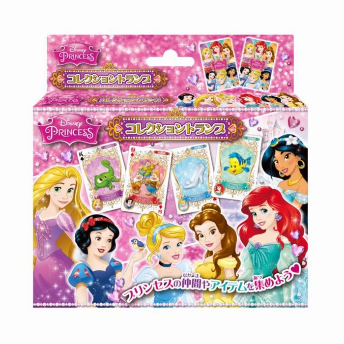 [ 商品名 ]ディズニープリンセスコレクショントランプ[ 特徴 ]6人のディズニープリンセスの物語に出てくるキャラクターやアイテムをそろえるカードゲームです。一番最初に5枚そろえたプレイヤーの勝ちです。対象年齢：4才〜[ JANコード ]4...