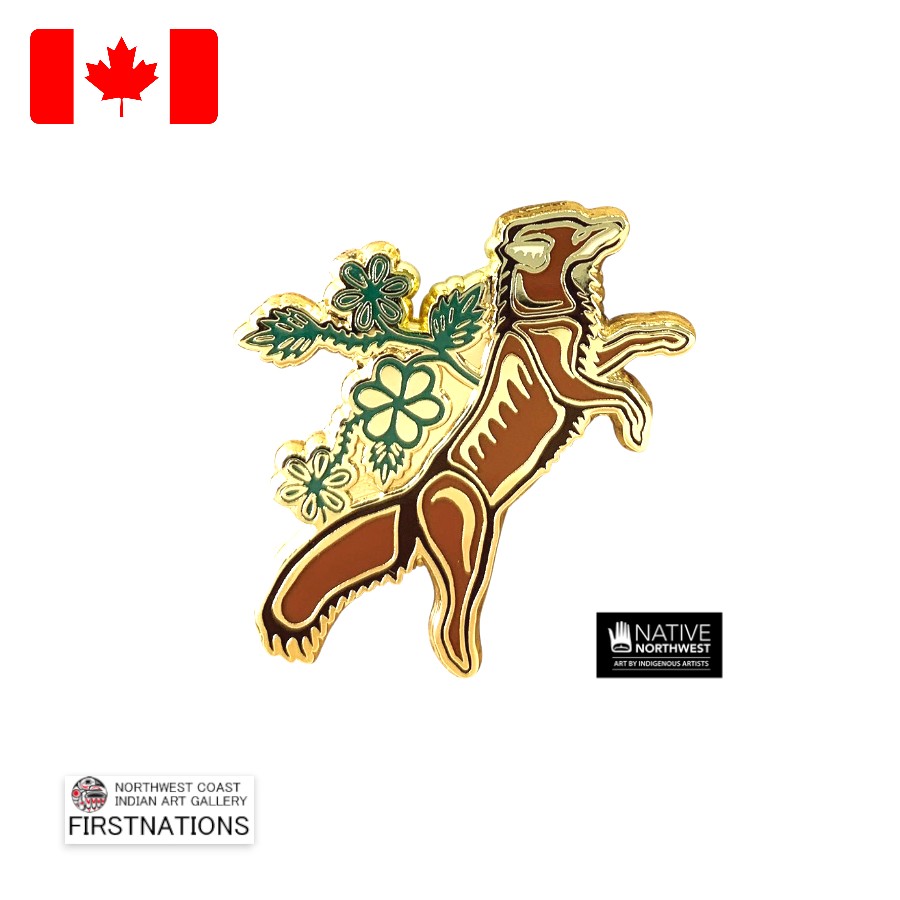 ■サイズ：縦3.5cm x 横2.8cm ■アーティスト：Lac Seul First Nation, Ojibwe族 Storm Angeconeb ■素材：メタル、エナメル、ラバー■商品説明：カナダ先住民インディアンのアニマルデザインの...