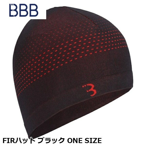 BBB ビービービー FIRハット ブラック ONE SIZE 自転車用ヘルメットインナーキャップ 寒いコンディションのためのFIRテクノロジー 搭載ハット ●遠赤外線効果により自身の熱を反射し、暖かさをキープできるFIR素材を採用。 ●快...