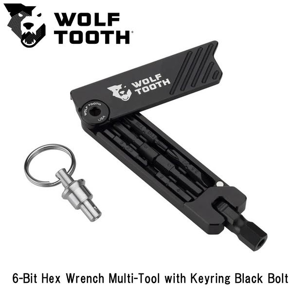 WOLF TOOTH　ウルフトゥース 6-Bit Hex Wrench Multi-Tool with Keyring Black Bolt 自転車 工具 マルチツール ●ブランド WolfTooth ●wt2305-30 U16-BIT-...