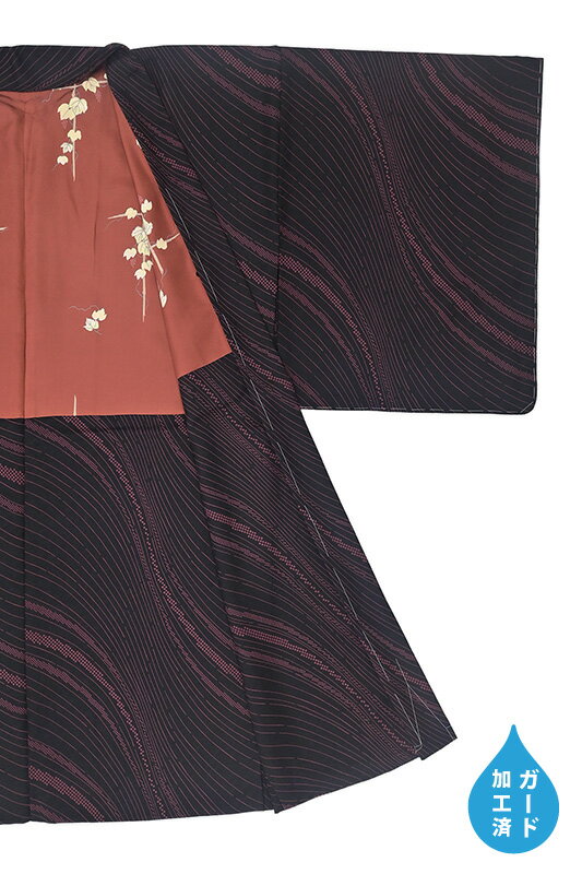 ★　種類　　　羽織　（袷）★　素材　　　正絹★　サイズ　※身丈は肩からの身丈寸法です。　　身丈　約 102.2cm（ 2尺 7寸 0分）袖丈　約 48.5cm（ 1尺 2寸 8分）裄丈　約 69.0cm（ 1尺 8寸 2分）★　色　　　　 ...