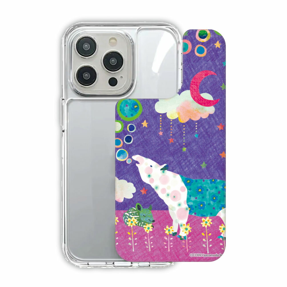 オリジナル雑貨ブランド 動物イラストがかわいい COMOデザインのスマホケース。 新商品 TPUPCケース 高画質UV印刷で小さな文字や細かな模様も美しく再現 特殊技術を用いて裏面からの印刷で、 ケースデザインの色落ちがしません。 ケース周...