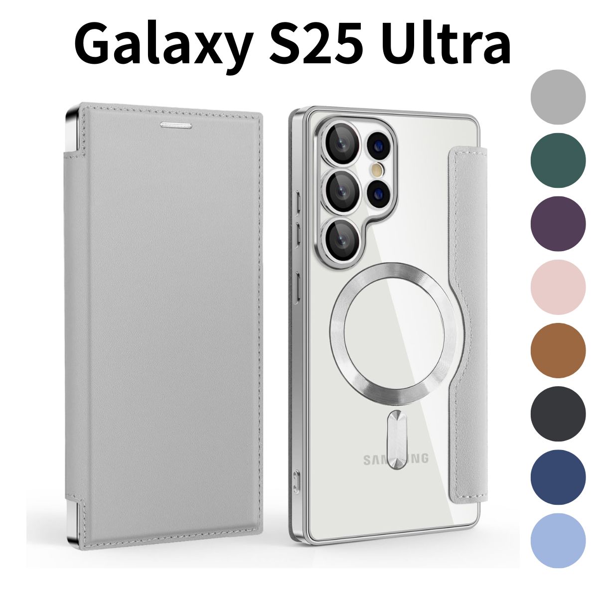 商品説明 Galaxy S25 Ultra ケース SC-52F SCG32 手帳型 RFID 背面クリア MagSafe対応 カード収納 全面保護 ストラップホール スキミング防止商品説明 Galaxy S25 Ultra ケース SC-...