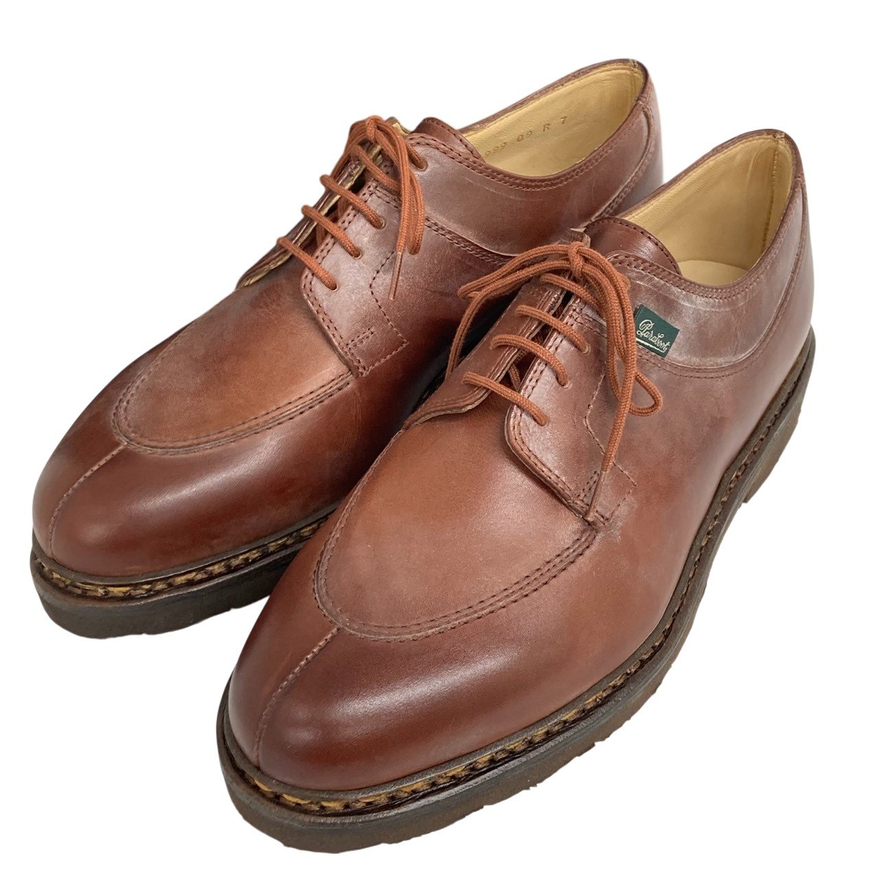 商品名 未使用/Paraboot/パラブーツ/avignon/アヴィニョン/Griff IIソール/Uチップシューズ/Maroron/マロン/サイズ7/705111/箱付/メンズ/RS0253 管理番号 PDXZMM4LKAK0 コンディシ...