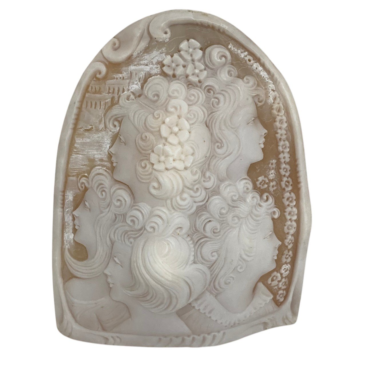 商品名 カメオ/ルース/シェルカメオ/特大/約100.0mm×80.0mm/貴婦人/少女/細密彫刻/53.9g/レディース/RS0544 管理番号 PD9BLD0RUONC コンディション・サイズなど この商品の参考ランクは　中古AB N ...