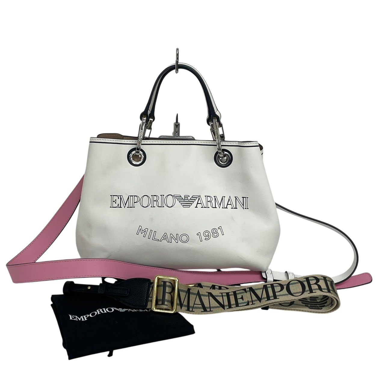 商品名 EMPORIO ARMANI/エンポリオ アルマーニ/My EA/ショルダーバッグ/ミニバッグ/2WAY/レディース/RS1360 管理番号 PDPED04F9H3G 詳細 高さ 約20cm 外ポケット 箇所 幅 約26cm 内ポケ...