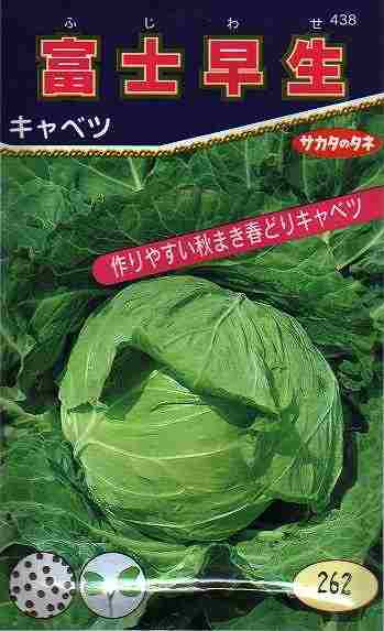 　　　　　　【キャベツ種子】　富士早生　　（サカタのタネ）　小袋 作りやすい秋まき春どりキャベツ！ 【主なご購入者】家庭菜園向け商品 【栽培のしやすさ】★ ★ ★ （上級者向） 【種まき時期】 10月 ※種まき時期は関東を標準とした目安です...