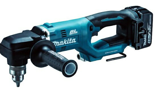マキタ DA450DRGX セット (バッテリー2個・充電器・ケース付) 13mm 充電式アングルドリル ●AC機を超える穴あけスピード ●ハイパワーブラシレスモータ搭載で高出力・高耐久・メンテナンスフリー ●コンパクトヘッド＆軽量ボディ ...