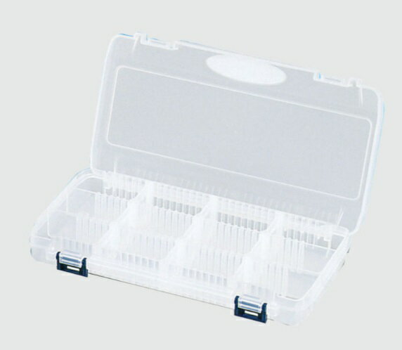 リングスター SP-2300-C クリア スーパーピッチ5.5mm 色:クリア 質量(g):180 外寸(mm)間口×奥行×高さ:233×127×34 有効内寸(mm)間口×奥行×高さ:220×90×28 仕切板9枚付