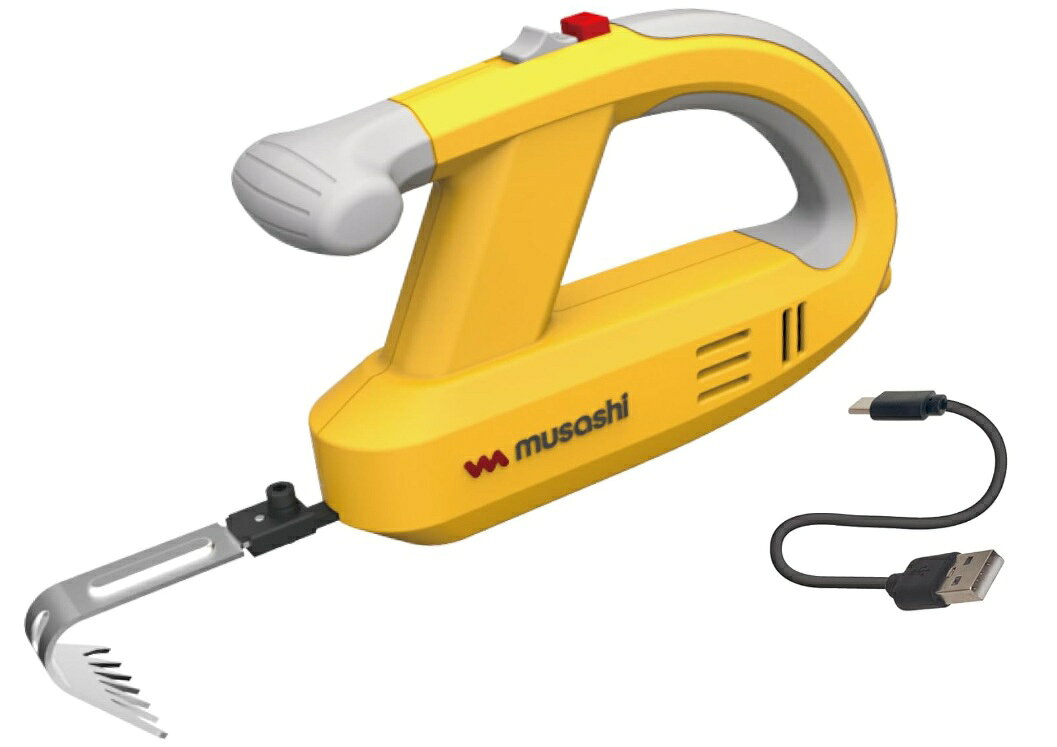 ムサシ WE-760 充電式除草バイブレータUSBタイプ musashi 　・モーター：直流マグネットモーター 7.2V 　・電圧：直流7.2V 　・ストローク数：約2300min-1(回/分、無負荷時) 　・ストローク幅：8mm 　・ブレ...