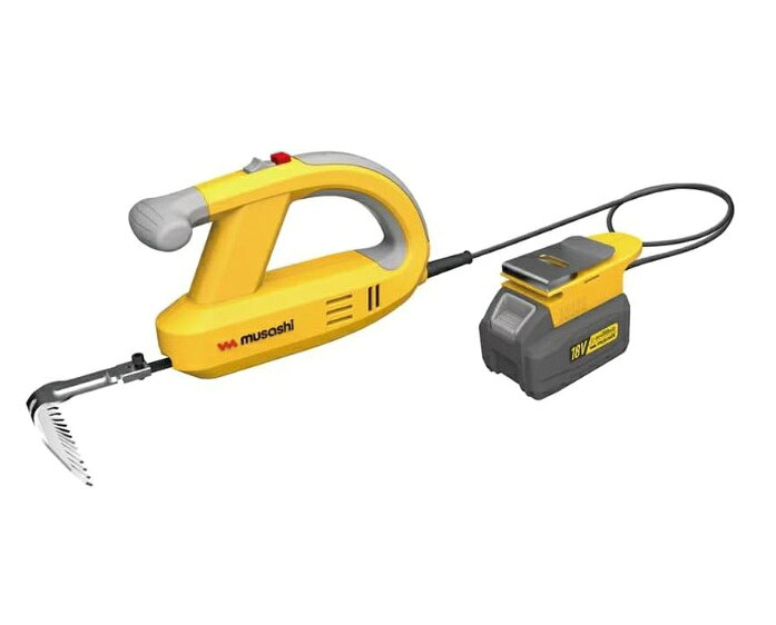 ムサシ WE-770 充電式除草バイブレーター 18Vバッテリーホルダー型 musashi 　・モーター：直流マグネットモーター 18V 　・電圧：直流18V 　・ストローク数：約2500min-1(回/分、無負荷時) 　・ストローク幅：8...