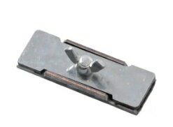 NSP 外構スリット固定金具 巾100mm 直線 (10入) 8215027 外構鉄ベース枠 型枠 駐車場 土間 スリット直線部の固定金具。 固定金具 直線(10入) 100mm 用 材質：亜鉛鋼板