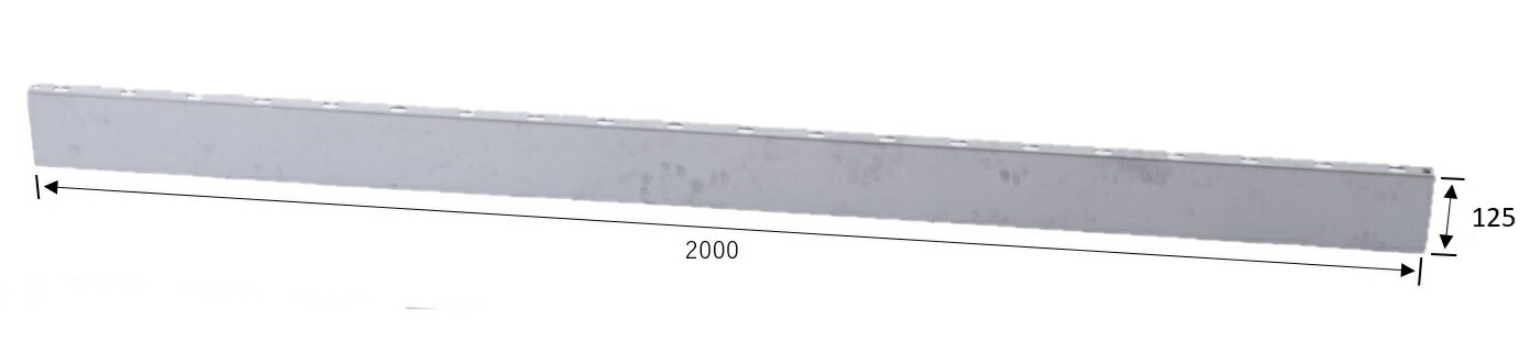 NSP 外構鉄ベース枠 125H 長さ2000mm (4入) 8215033 外構スリット固定金具 外構鉄ベース枠 型枠 駐車場 土間 125×2000mm(4入) コンクリート厚み：125mm用 材質：特殊亜鉛鋼板 天端は折り返し（ヘミン...