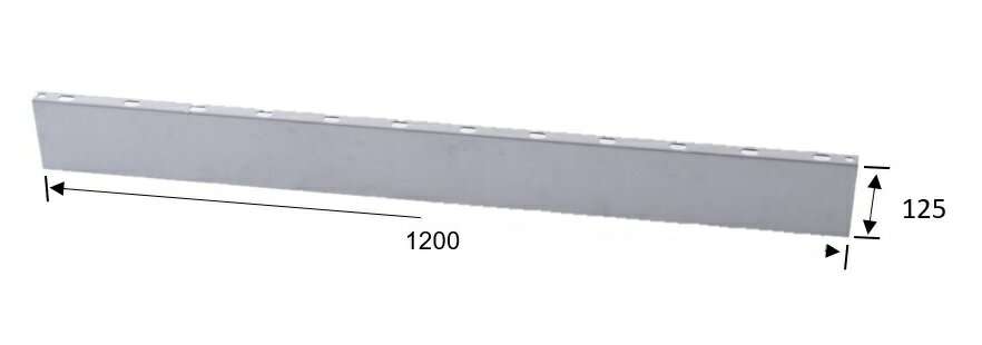 NSP 外構鉄ベース枠 125H 長さ1200mm (8入) 8215034 外構スリット固定金具 外構鉄ベース枠 型枠 駐車場 土間 125×1200mm(8入) コンクリート厚み：125mm用 材質：特殊亜鉛鋼板 天端は折り返し（ヘミン...